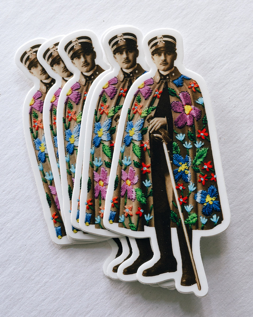 Man in the cape - sticker – han cao